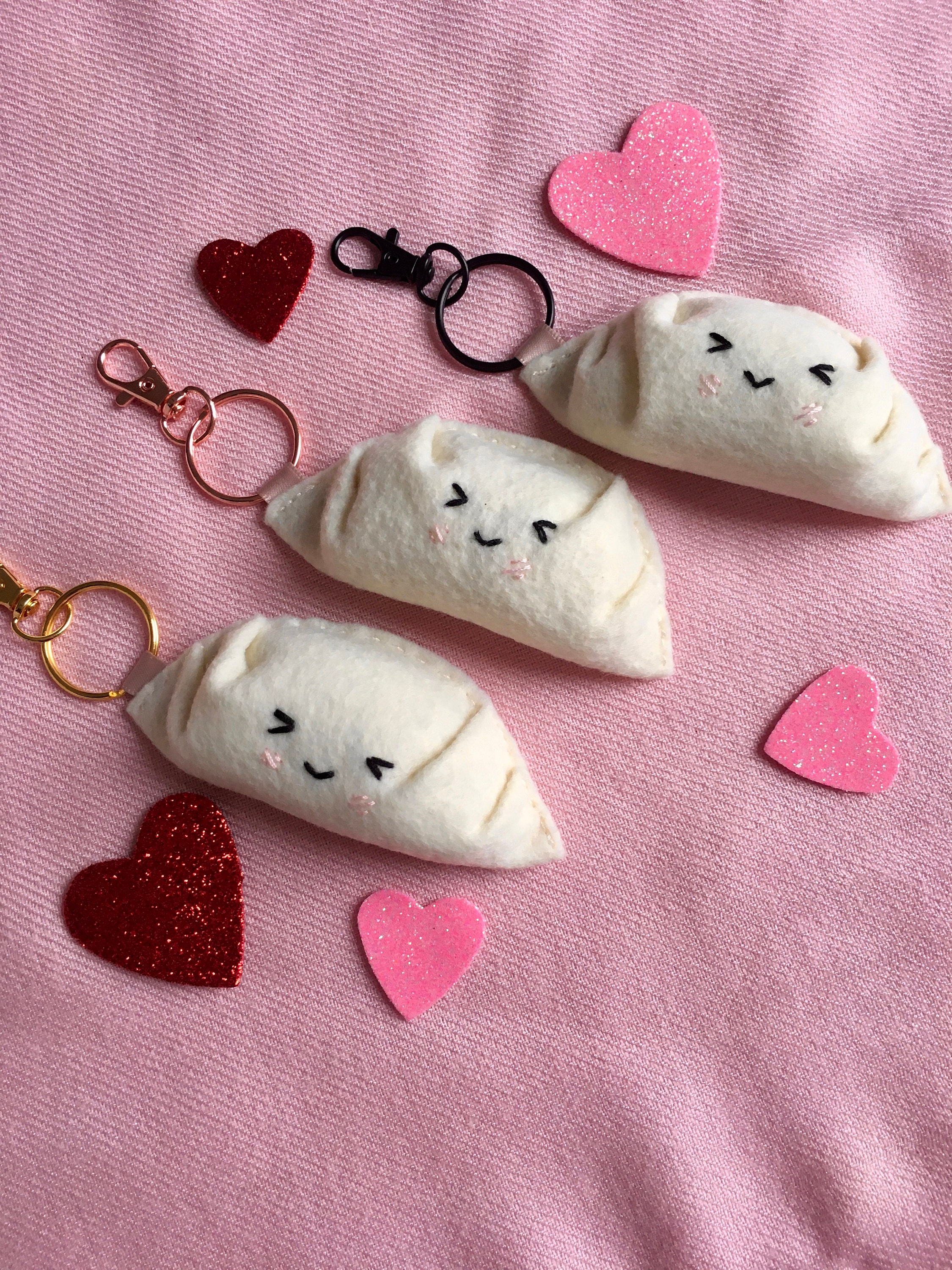 Felt Keychains, Friendship Felt Keychain, Cute Felt Dumpling Gift, Felt ...