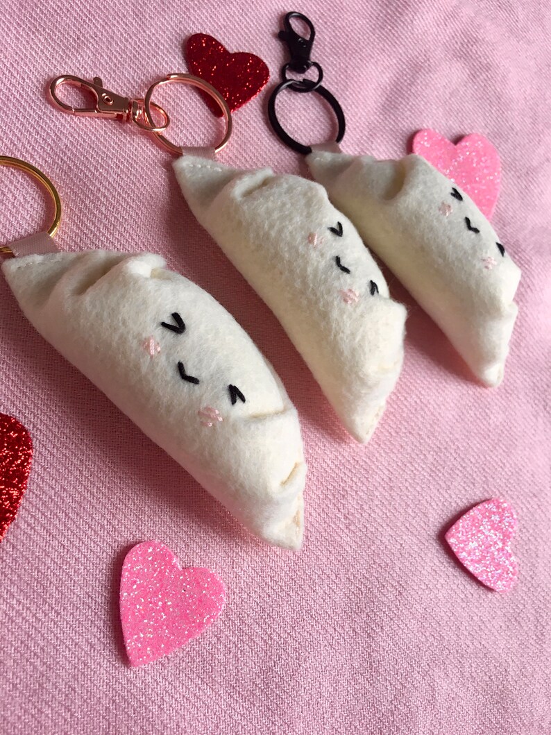 Felt Keychains, Friendship Felt Keychain, Cute Felt Dumpling Gift, Felt ...