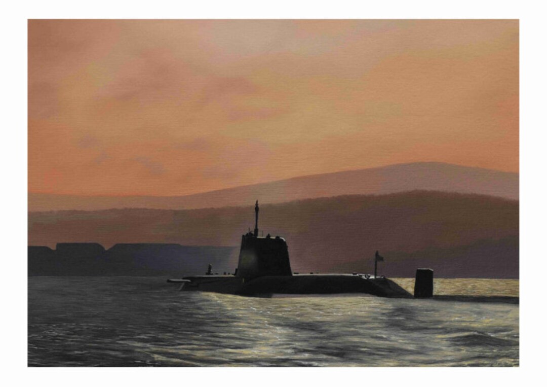 Astute Class ,submarine, Art Print, Royal Navy Print, Royal Navy Gift ...
