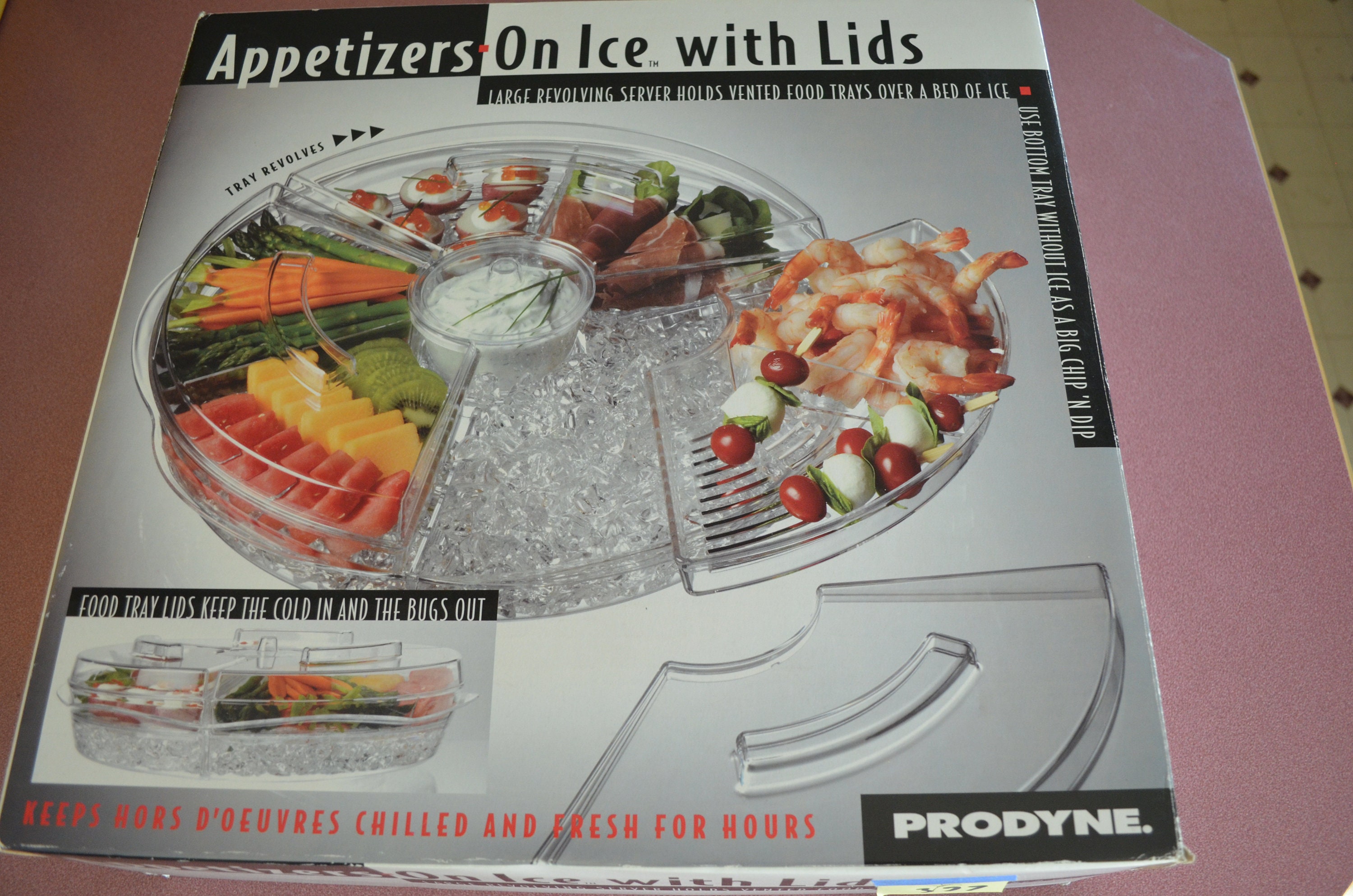 Appetizers on Ice With Lids Vented Serving Trays Over Ice Serving Bowl ...