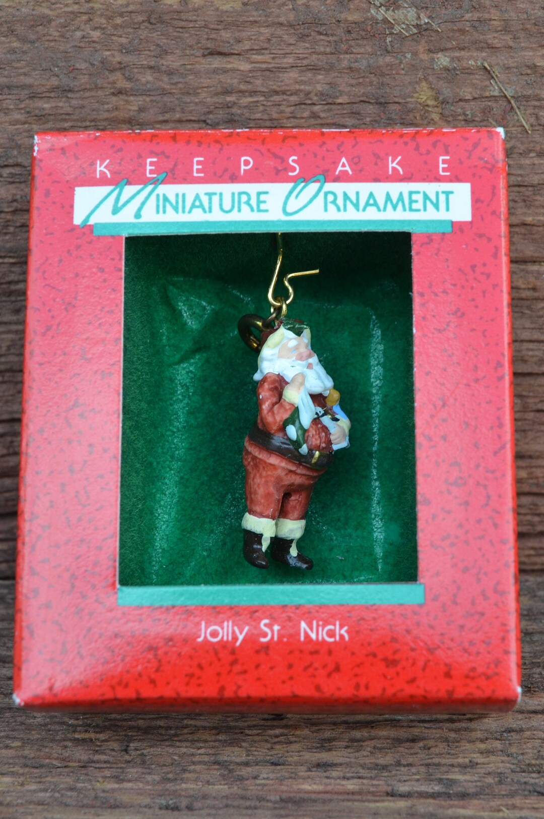 Jolly ST. Nick Vintage Miniature Christmas Tree Ornament Santa - Etsy