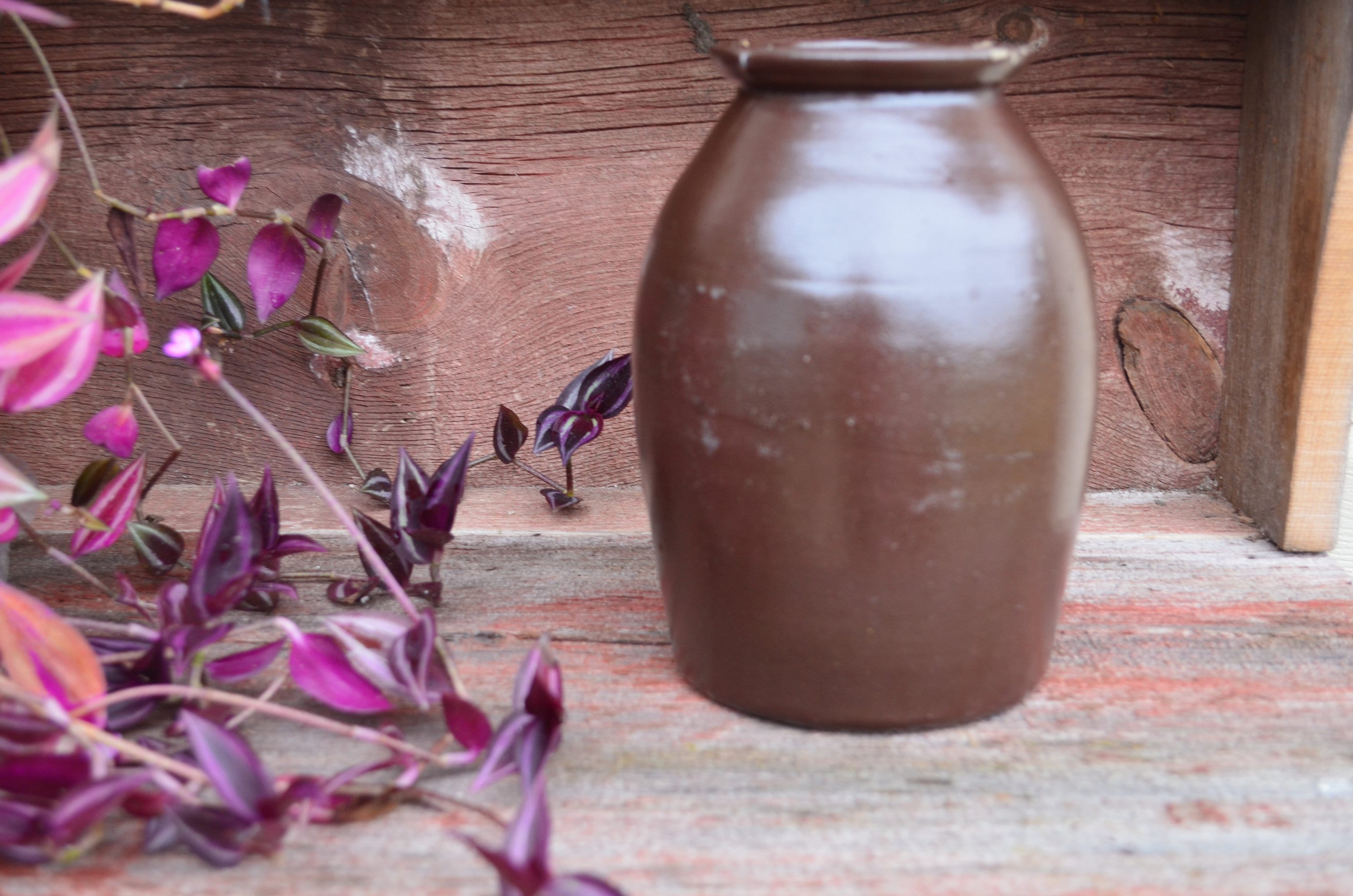 Brown Primitive Jug Vintage Porch Decor - Etsy