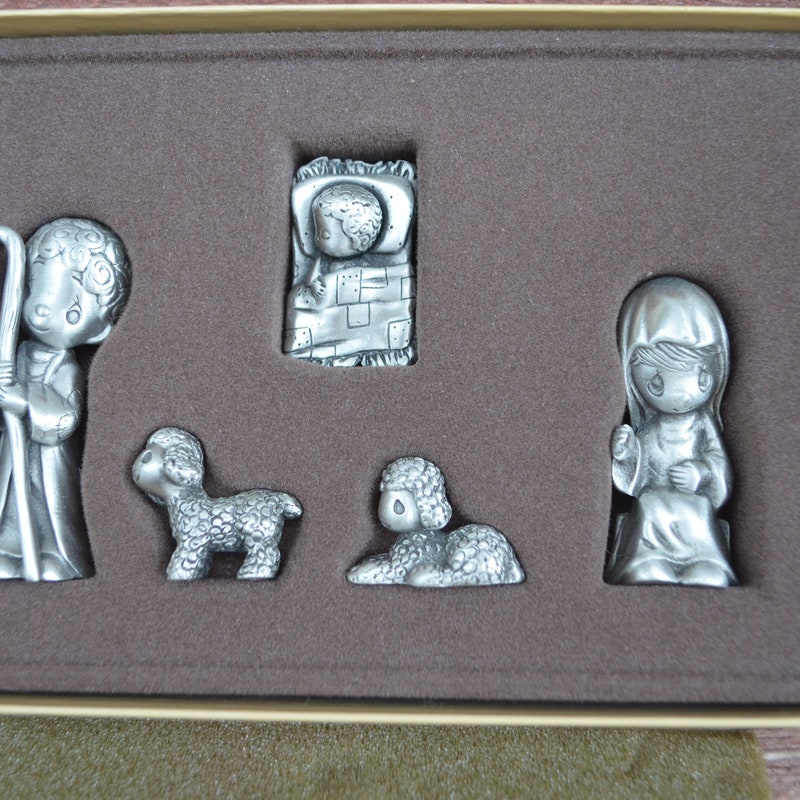 Pewter Nativity Set - Etsy
