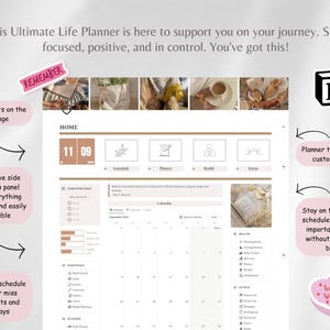 Notion Planner Template | Aesthetic Digital Planner | Editable All in ...