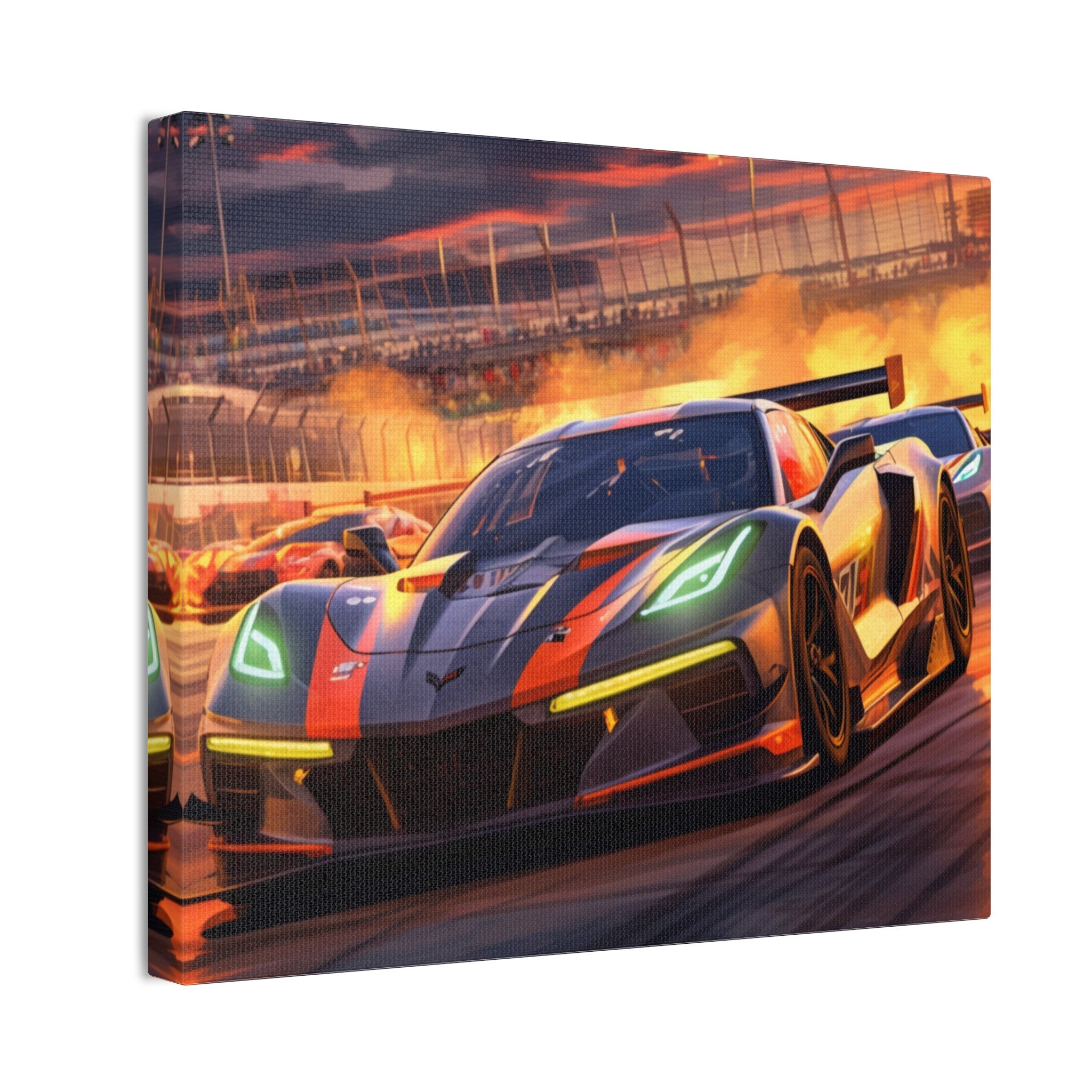 Corvette Canvas, Corvette C8, Corvette Race Car, Corvette Art, Print on ...