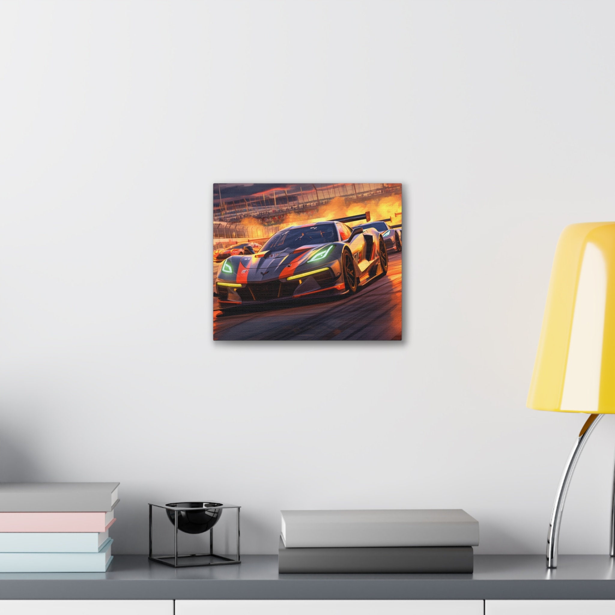 Corvette Canvas Corvette C8 Corvette Race Car Corvette Art - Etsy