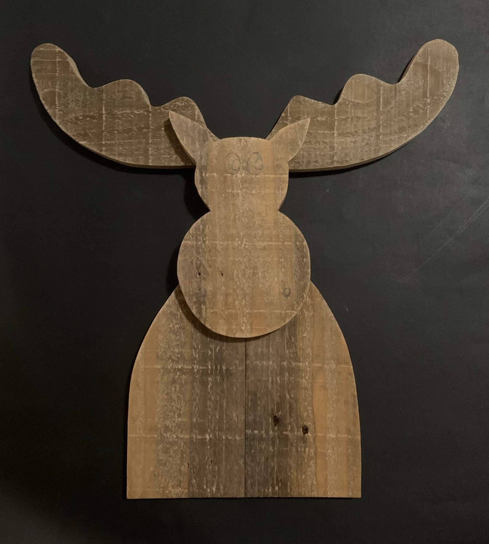 Primitive rustic wooden moose | Etsy