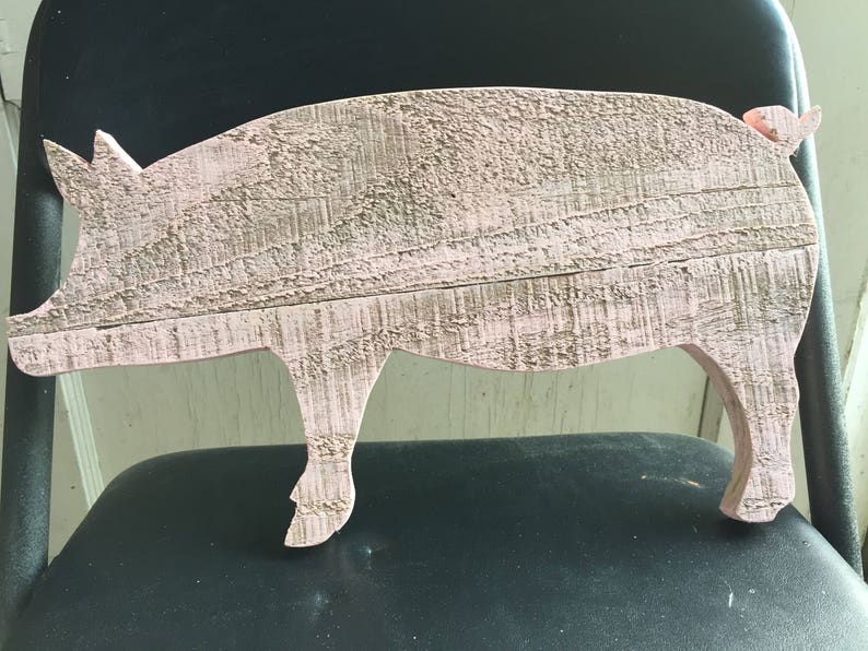 Wooden Pig Rustic Pig Farm Decor Pig Pig Cutout Farm Pig | Etsy