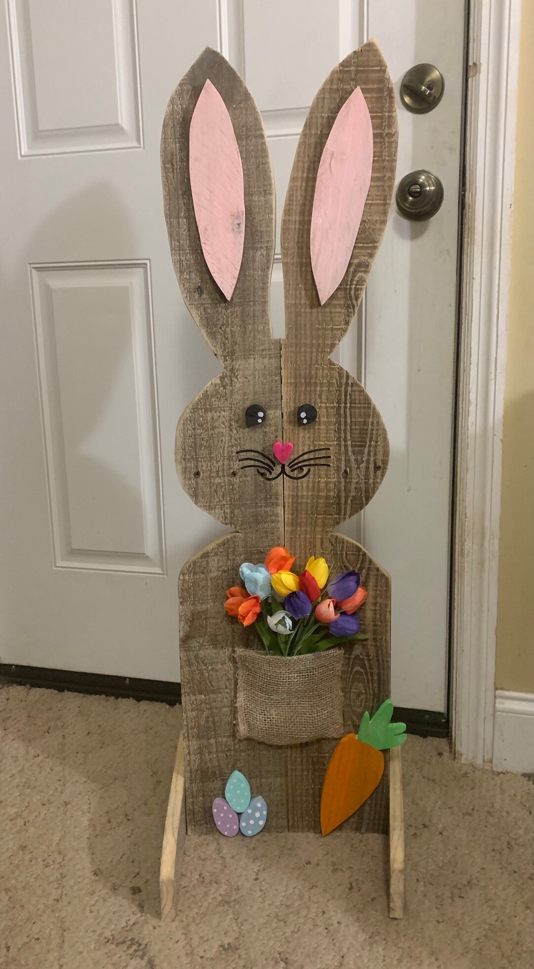 Wooden Easter Bunny, Wooden Bunny, Easter Bunny, Standing Bunny ...
