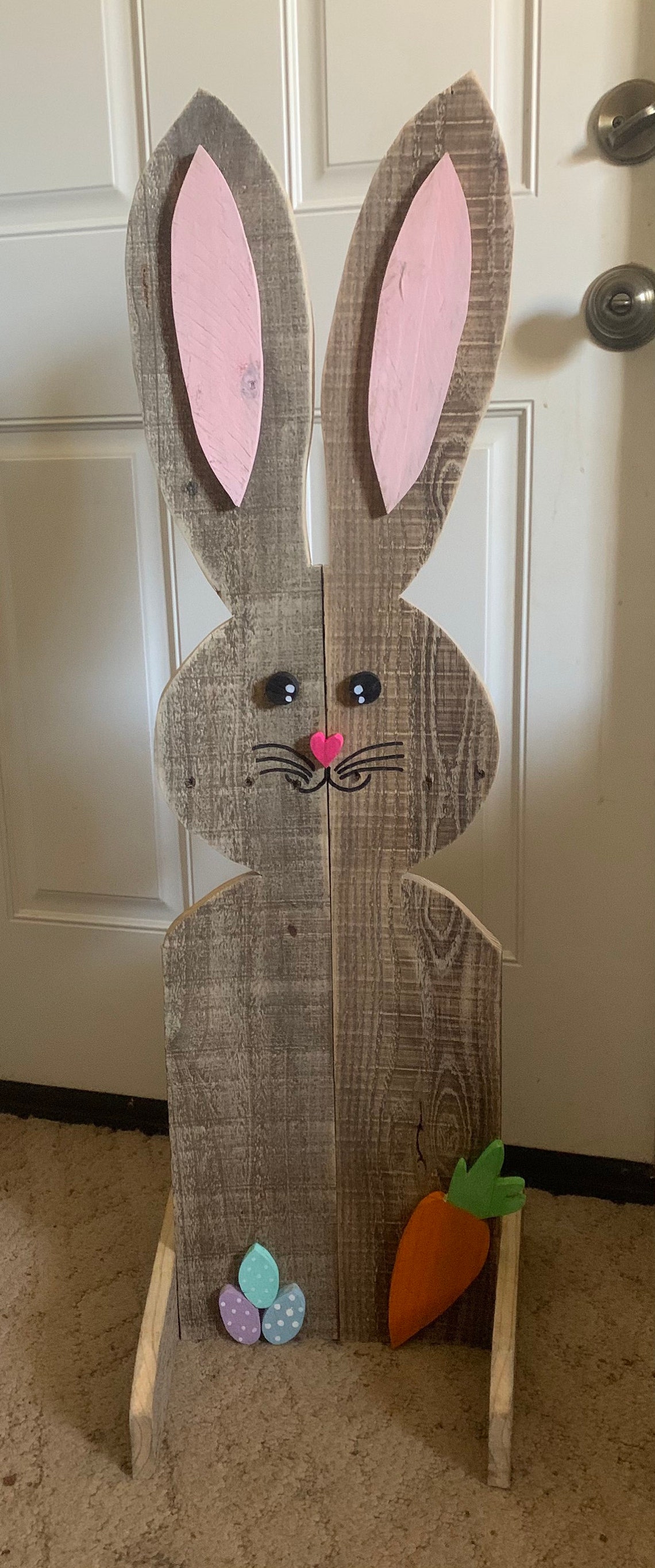 Wooden Easter Bunny Wooden Bunny Easter Bunny Standing - Etsy