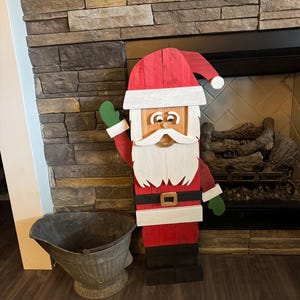 Wooden Santa, Santa, Pallet Santa, Christmas Decor, Christmas ...