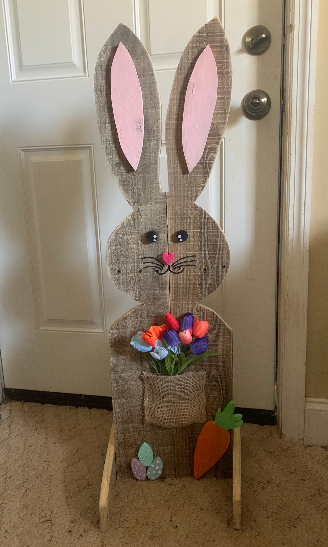 Wooden Easter Bunny Wooden Bunny Easter Bunny Standing - Etsy