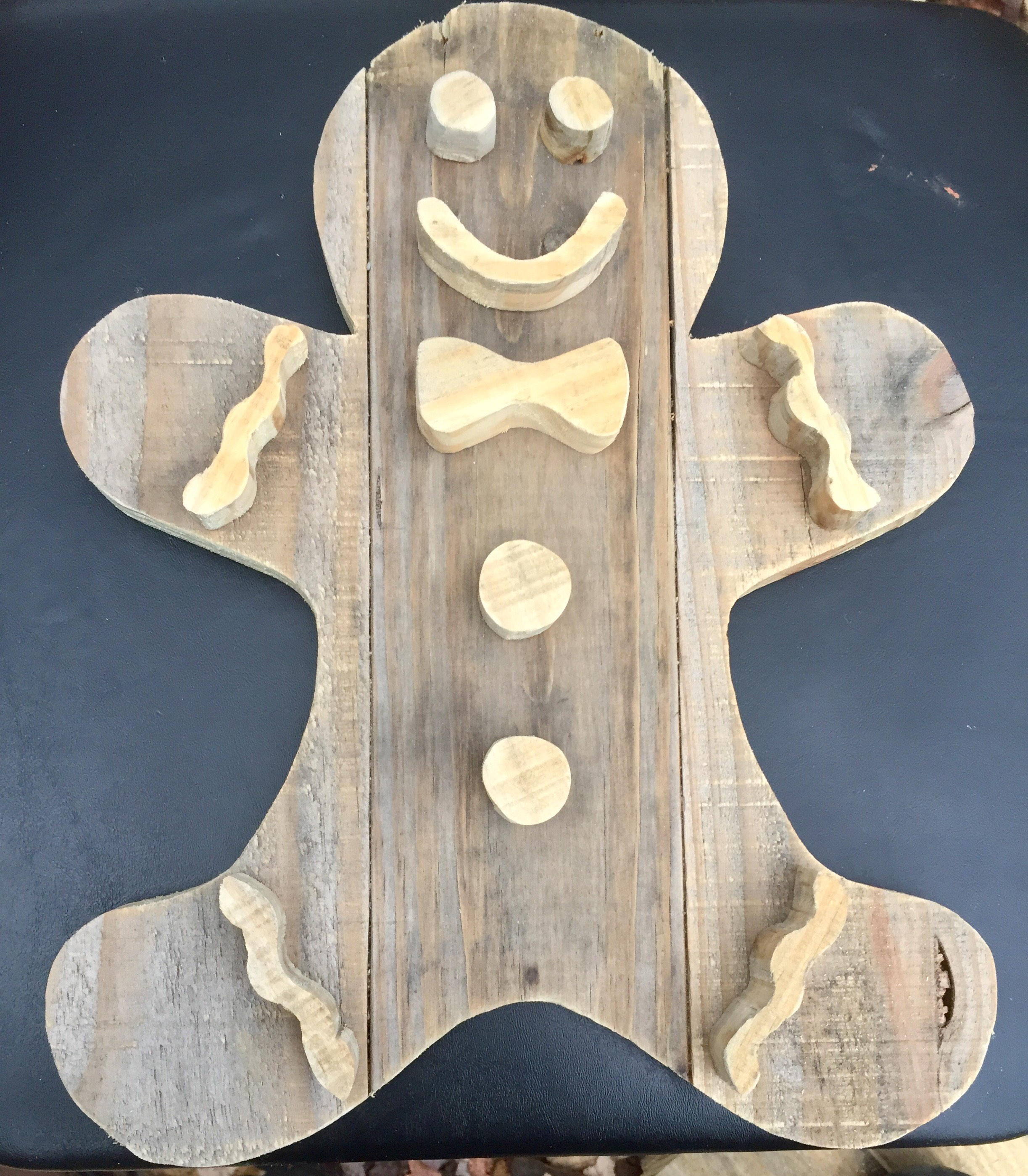 Wooden Gingerbread Man Girl Rustic Gingerbread Christmas | Etsy