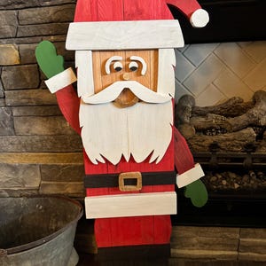 Wooden Santa, Santa, Pallet Santa, Christmas Decor, Christmas ...