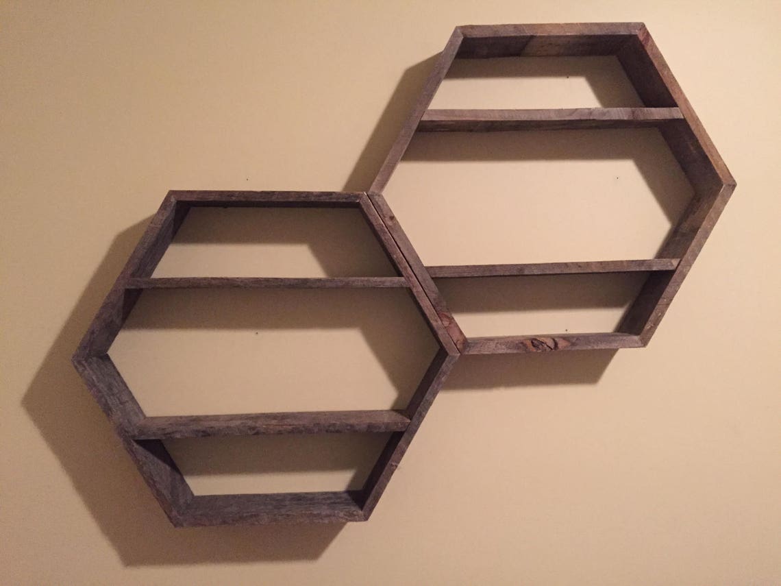 Hexagon Shelf Shelf Hexagon Wall Hanging Wall Storage - Etsy