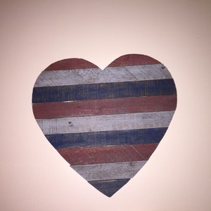 Rustic Painted Heart, Rustic Heart, Painted Heart, Wooden Heart, Wooden ...