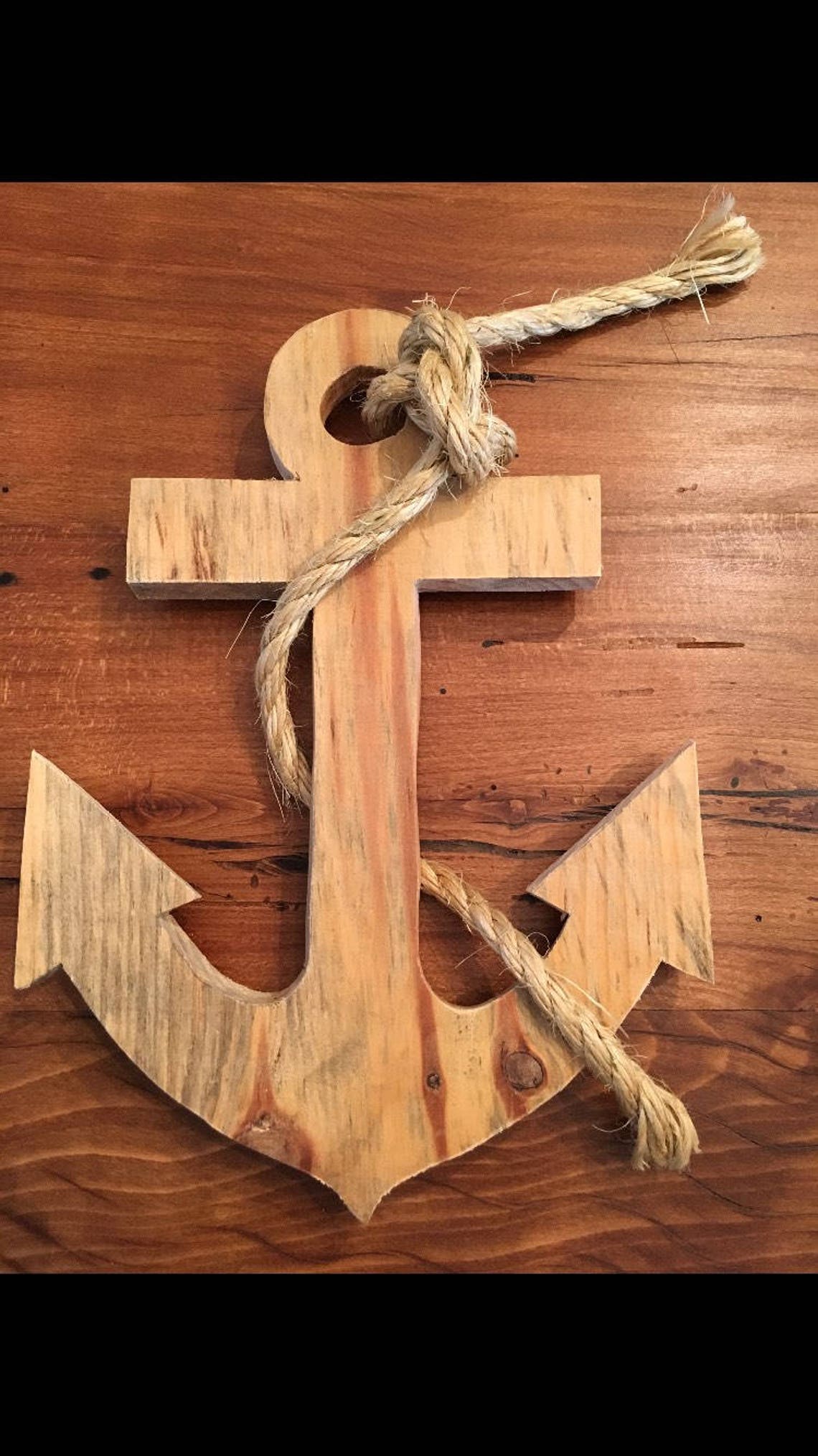 Wooden anchor anchor navy nautical nautical decor coastal | Etsy