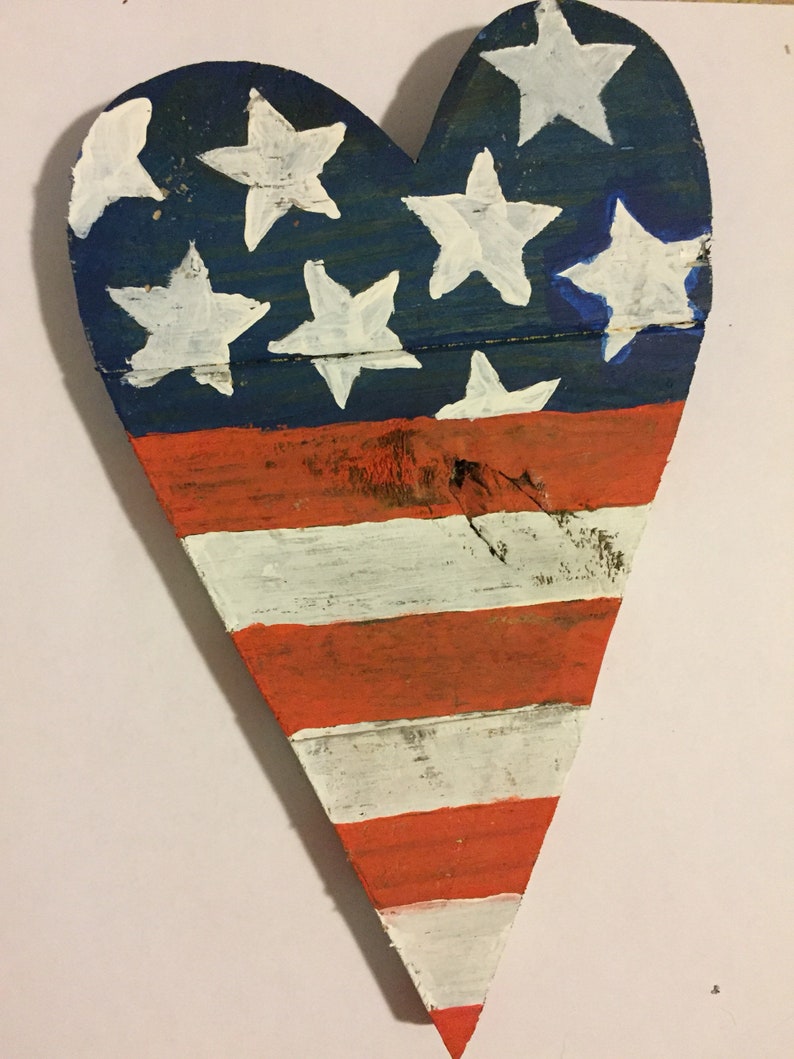 Patriotic heart heart patriotic American July 4th | Etsy