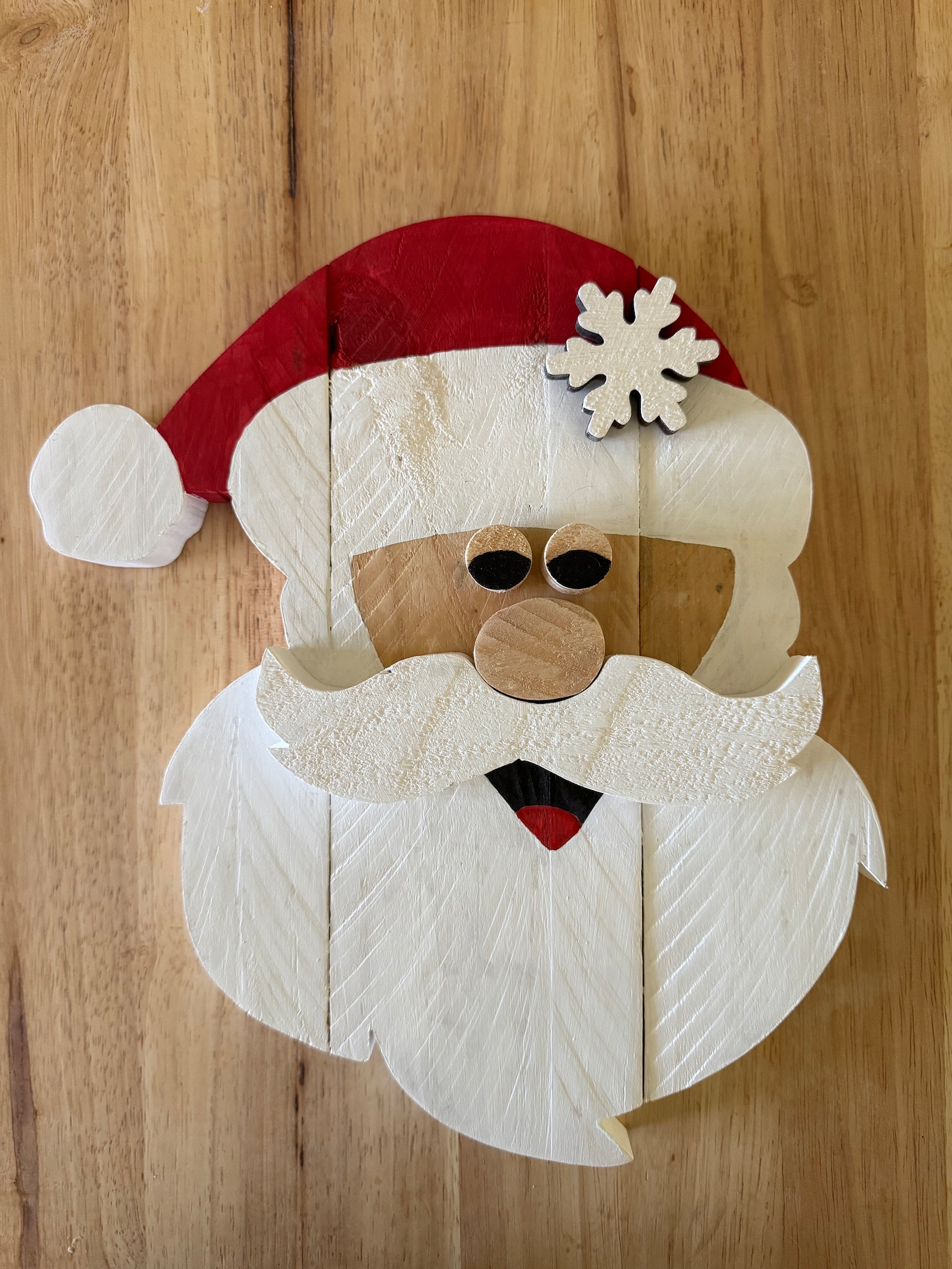 Santa,wooden Santa,santa Head,painted Santa, Pallet Santa,rustic Santa ...