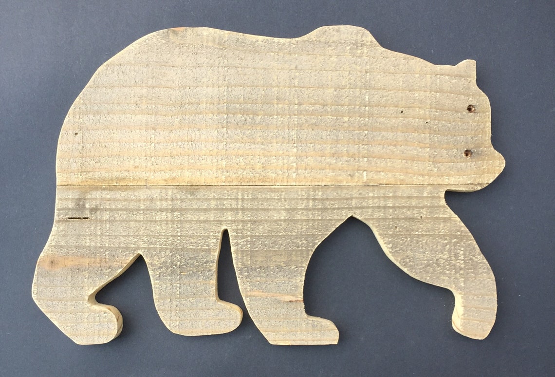 Wooden Bear Bear Rustic Bear Cutout Bear Wood Bear Wooden - Etsy