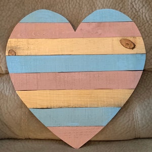 Rustic Painted Heart, Rustic Heart, Painted Heart, Wooden Heart, Wooden ...