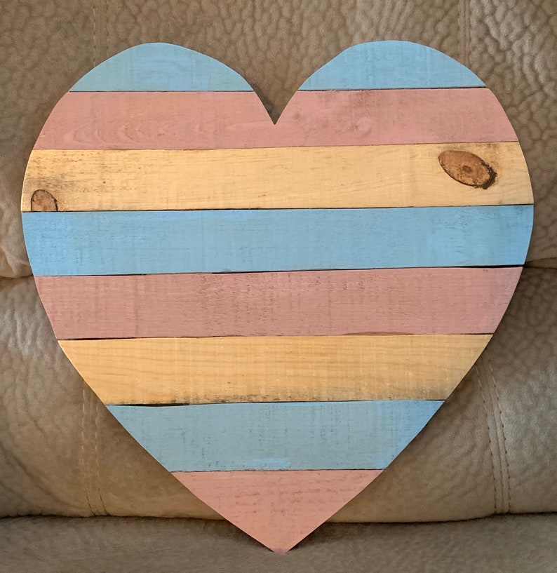 Rustic Painted Heart Rustic Heart Painted Heart Wooden - Etsy