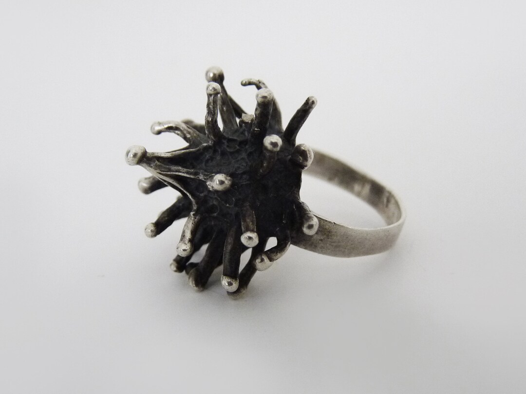 Vintage Silver Brutalist Sputnik Ring Attributed to Pal Kepenes - Etsy