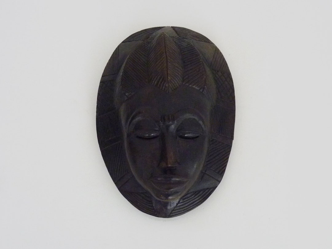 Wooden Mask of the Baoulé Ethnic Group From Ivory Coast. African Mask ...
