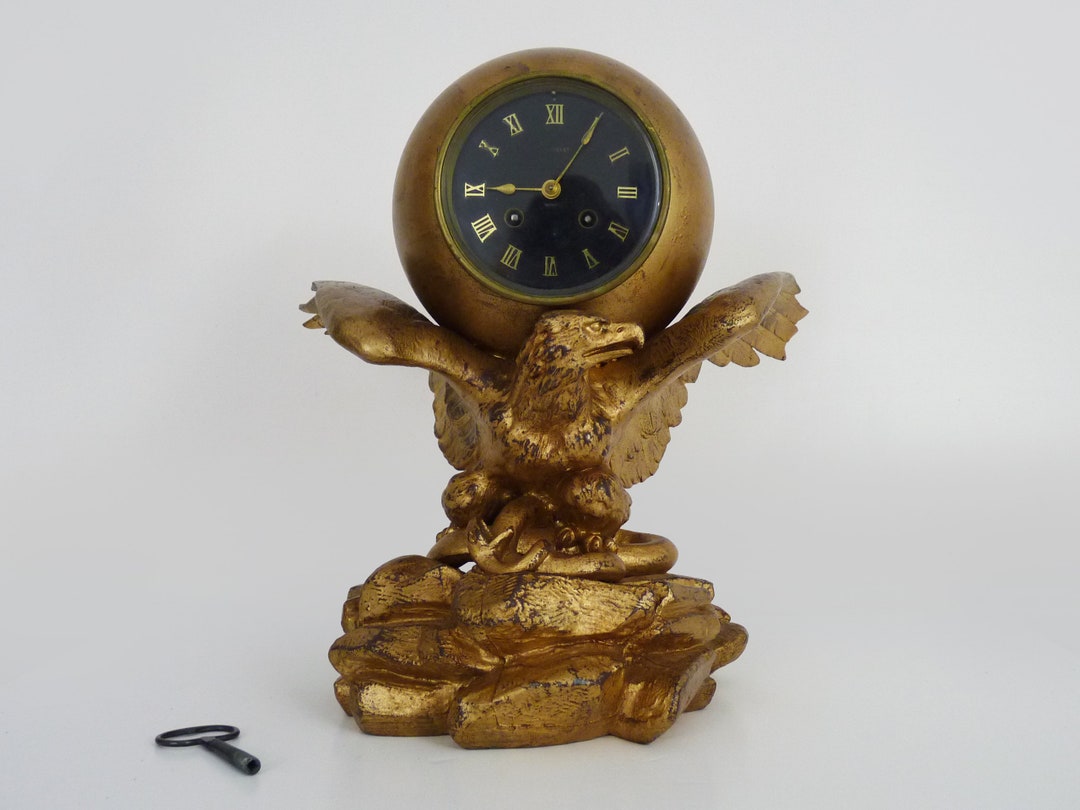 Pendulum With Eagle Dufaud Paris Sculptor J.GAUTIER - Etsy