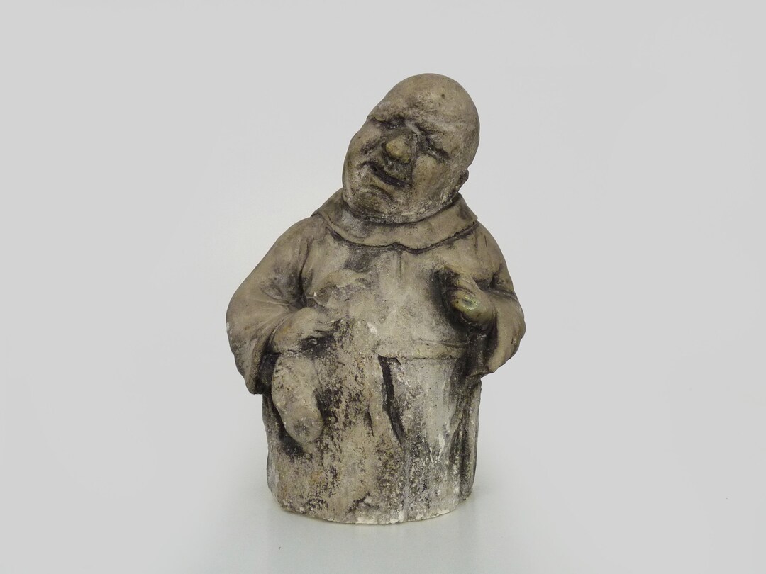 Old Religious Statue, Monk in Patinated Plaster - Etsy