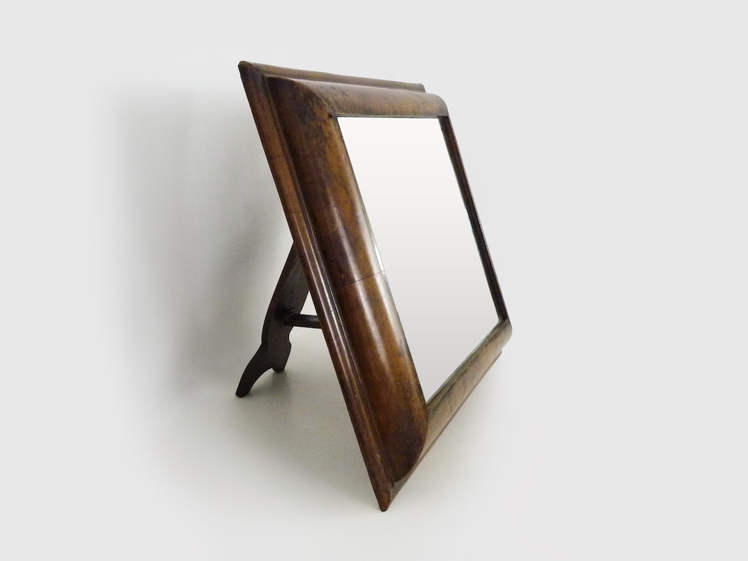 Very Large Psyche Mirror in Walnut Wood. Orthodox Bible Mirror. 19th ...