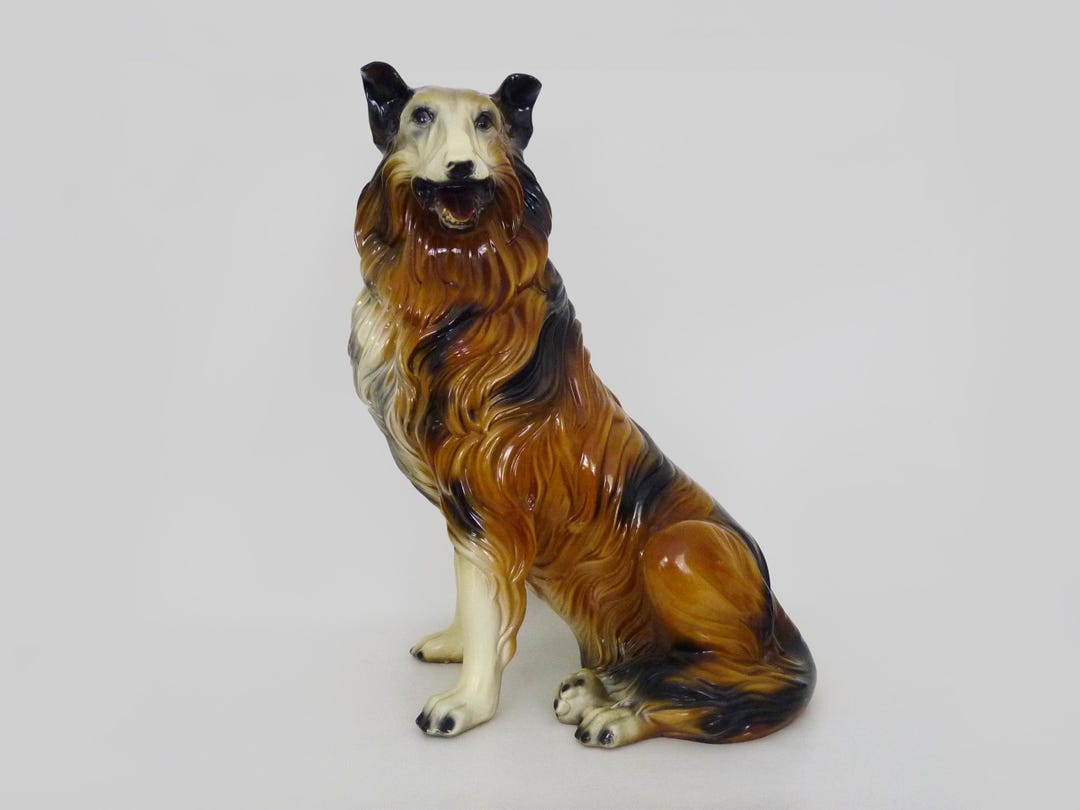 Life-size Ceramic Collie Dog Sculpture From the 1960s - Etsy
