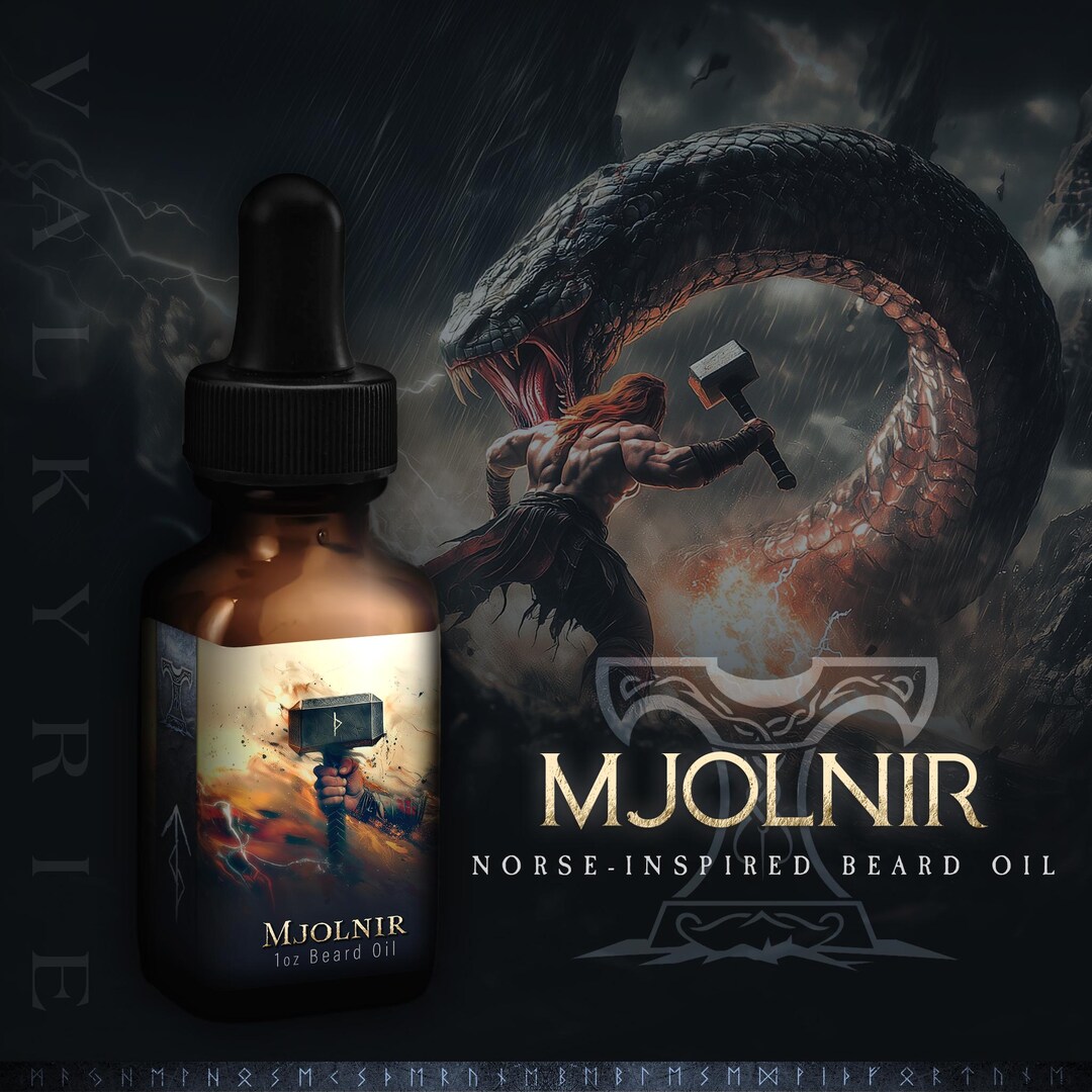 Viking Beard Oil ᛟ Scent: MJOLNIR • Viking Gifts for Men • the Best ...