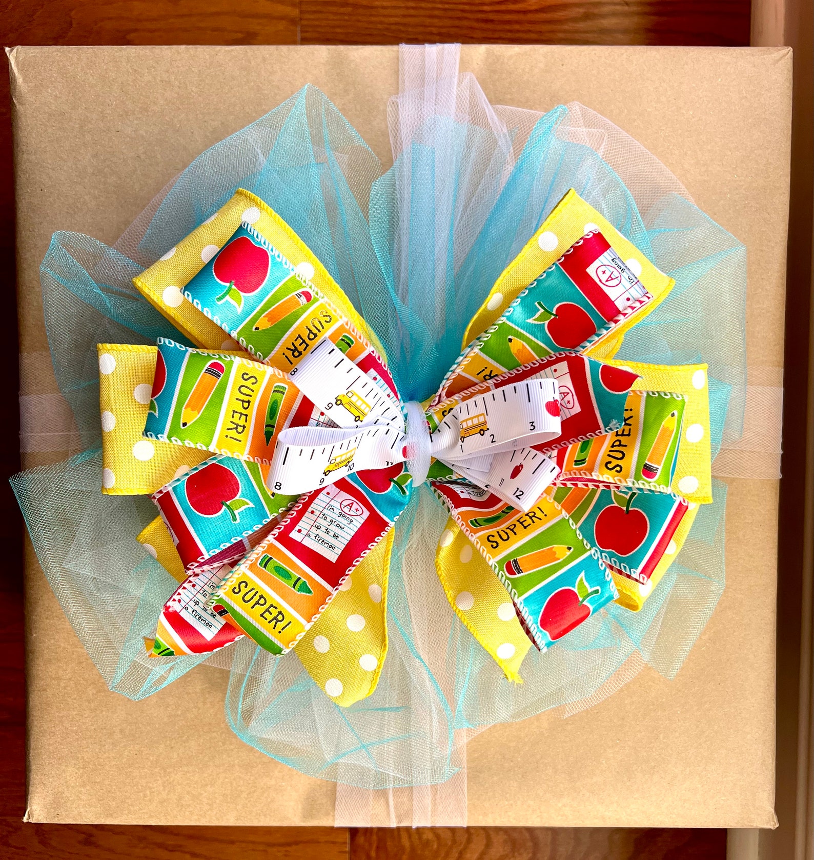 Teacher Gift Bow Teacher Thank You Gift Teacher Wreath Bow - Etsy