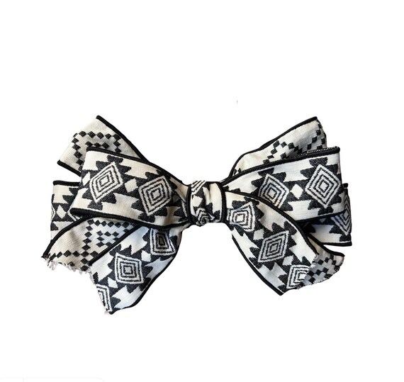 Black and White Aztec Bow Aztec Print Gift Bow Aztec - Etsy