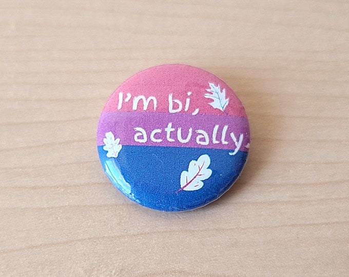 Bisexual Pride - I'm Bi, Actually Heartstopper-inspired Pinback Button ...