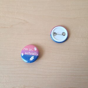 Bisexual Pride - I'm Bi, Actually Heartstopper-inspired Pinback Button ...