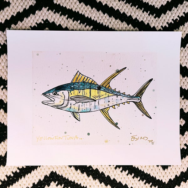 Yellowfin Tuna Art - Etsy