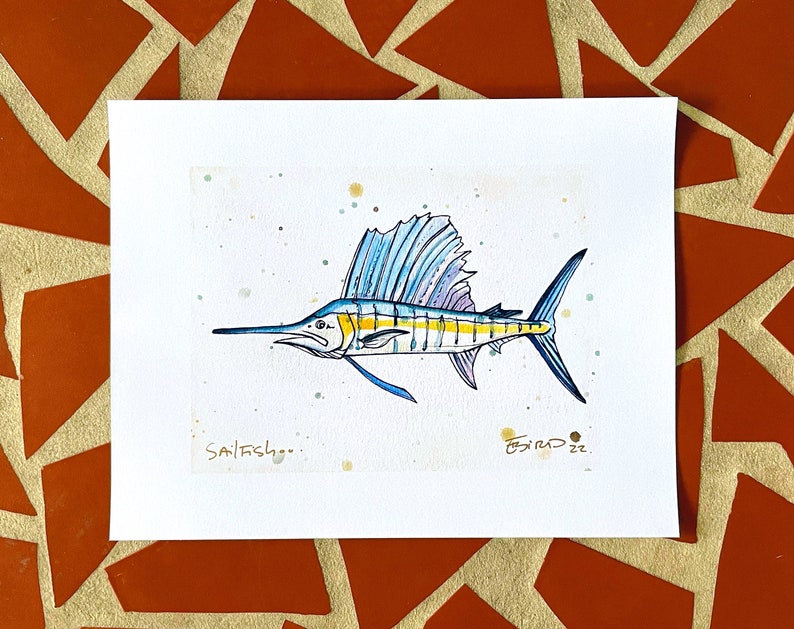 Sailfish, Sailfish Art, Sailfish Drawing, Sailfish Painting, Florida ...