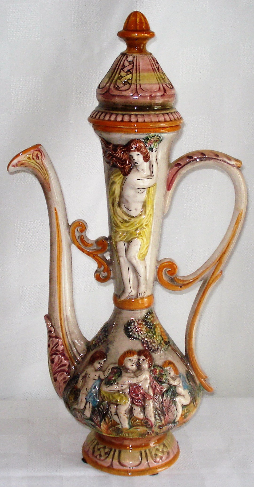 Vintage Capodimonte Ceramic Ewer italy - Etsy