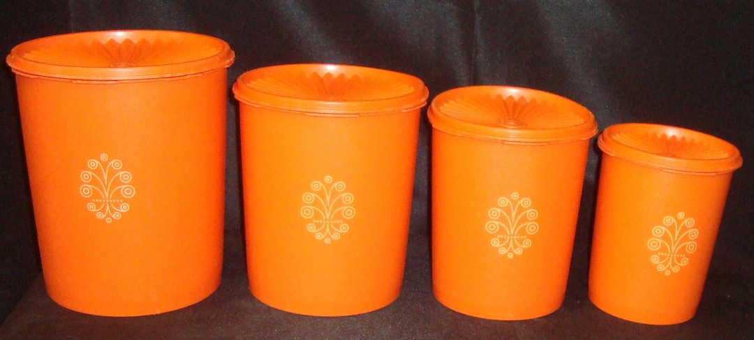 4 Vintage Orange Plastic Nesting Containers (USA) - Etsy