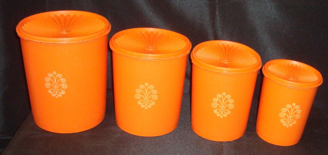 4 Vintage Orange Plastic Nesting Containers (USA) - Etsy
