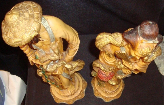 shop for and buy Vintage ARTMARK Asian Resin Figures Pair Chinese ...
