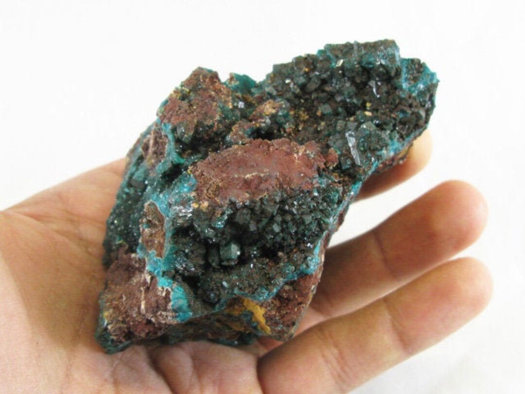 3.5" Dioptase Crystals -mindouli, Congo 272 G Natural Green Geode ...