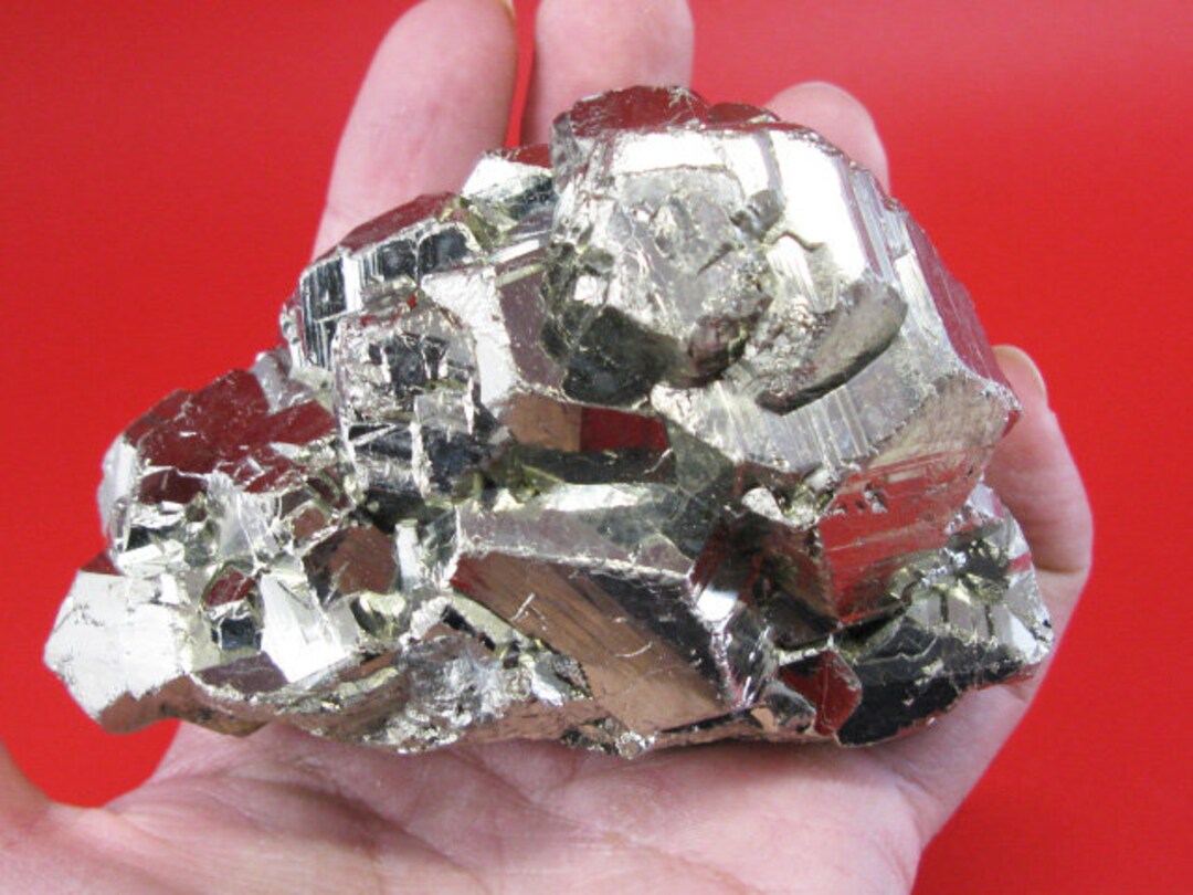 4.0" LARGE Pyrite - 864g - Peru Beautiful Natural Fools Gold Colored ...