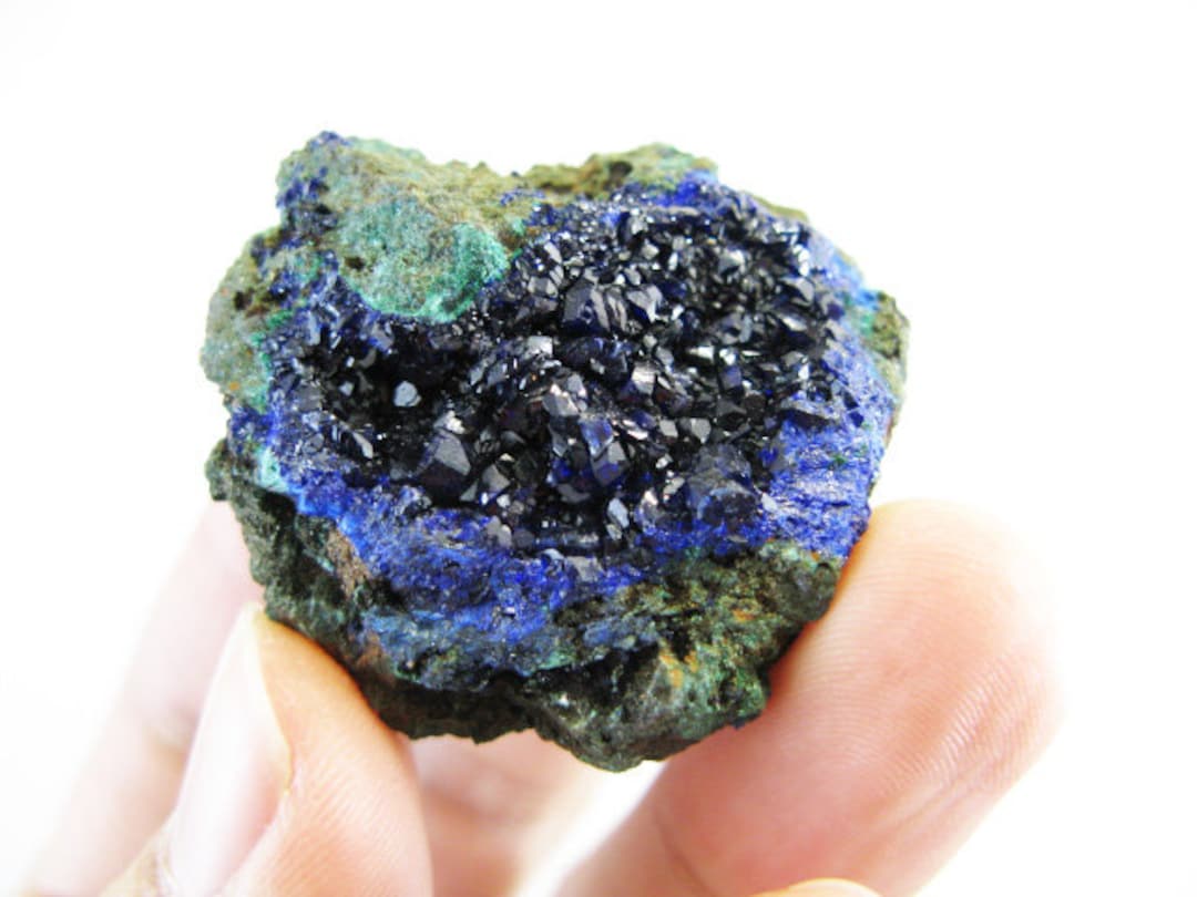 1.5" Azurite Crystals -34g Anhui Prov China Crystal Cluster Beautiful ...