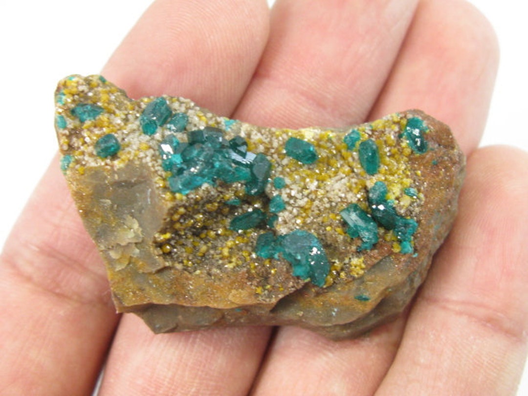 2.0 Dioptase Crystals mindouli, Congo 25g Natural Green Geode Crystal ...