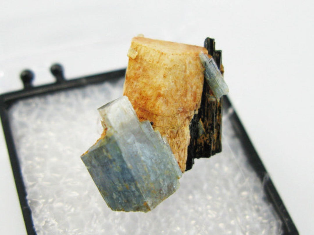 Aquamarine Schorl Toumaline and Orthoclase - Erongo Namibia Blue Beryl ...