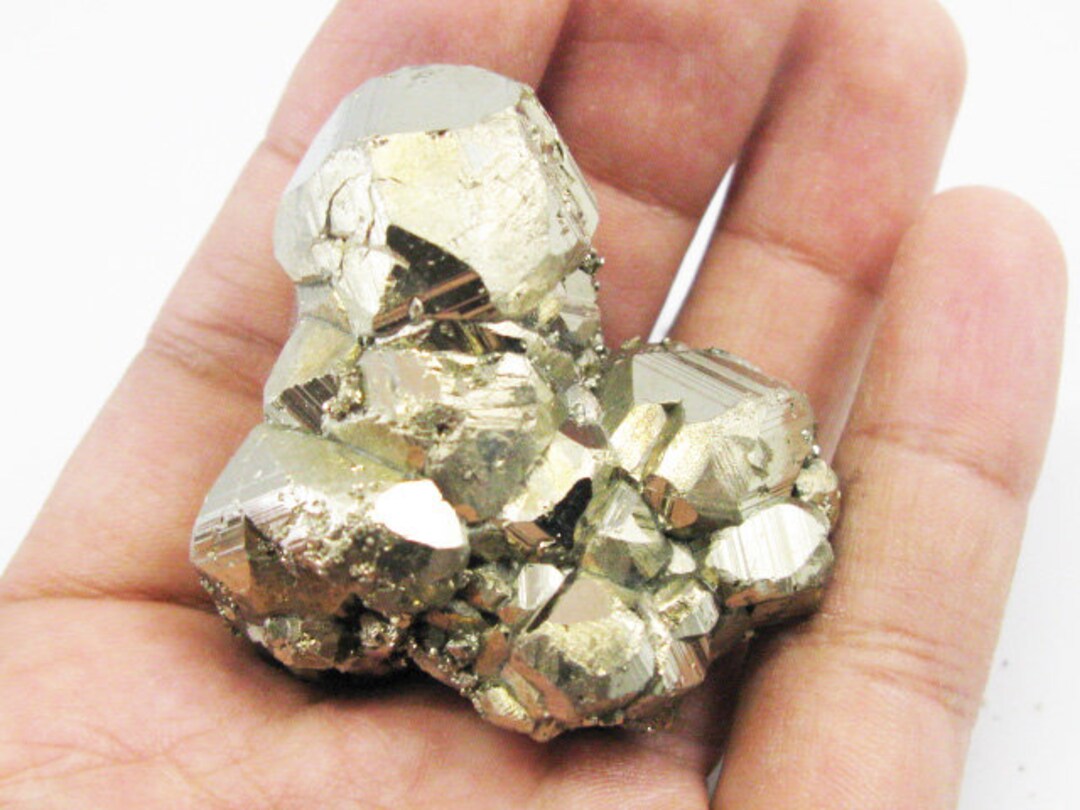 1.9" Pyrite -126g- Peru. Cubic Natural Fools Fool's Gold Colored ...