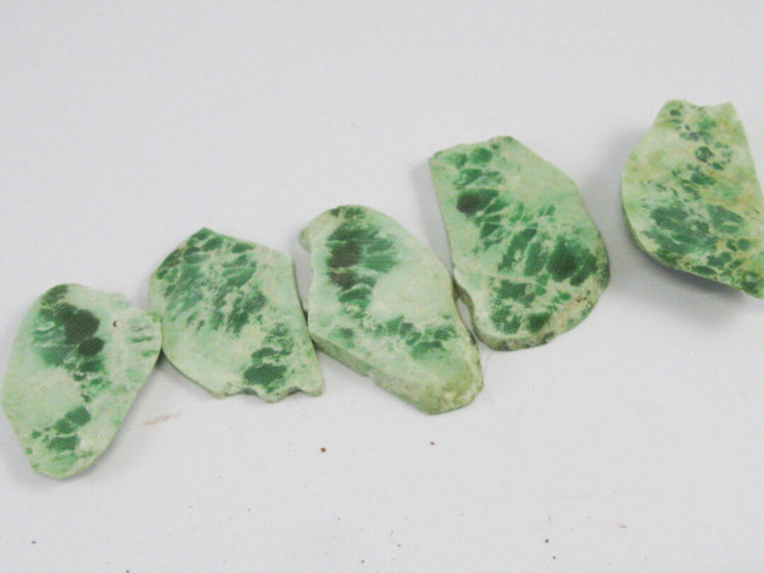2.0" Variscite Nodule Slab Set- Utah 56g Natural Green . Matrix Rock ...